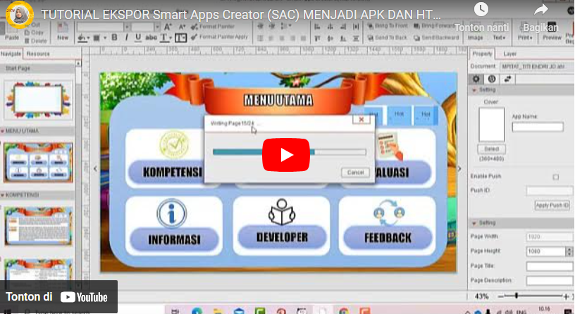 TUTORIAL EKSPOR Smart Apps Creator (SAC) MENJADI APK DAN HTML 5 - INOSI APPS